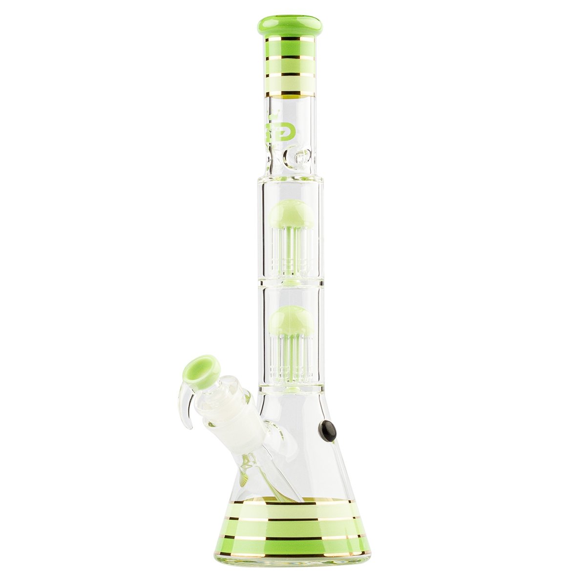 Grace Glass | Golden Line Green Beaker Bong H:46cm - Ø:50mm Socket:29 ...