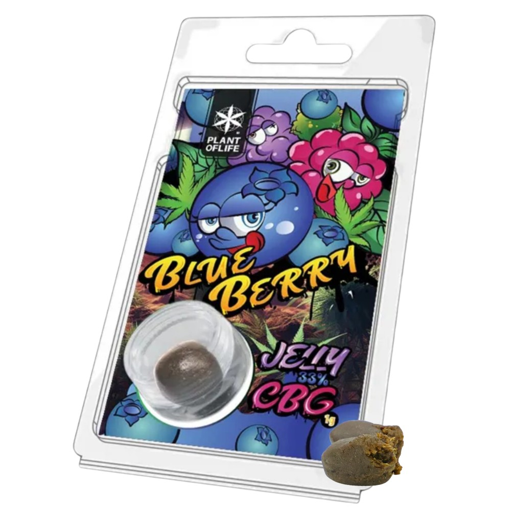 Hanf.com: Deine Quelle für Jelly Hash Blue Berry 33% CBG!, 15,00