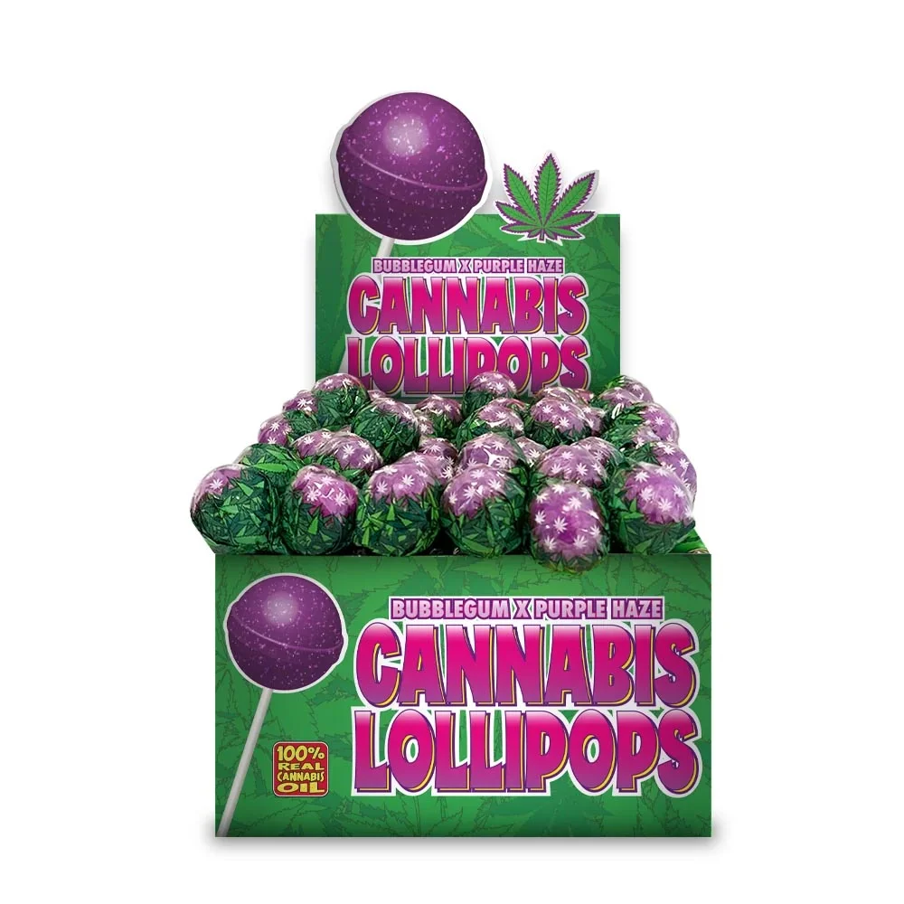 Cannabis Lollipop Purple Haze THC-frei & fruchtig, 1,00