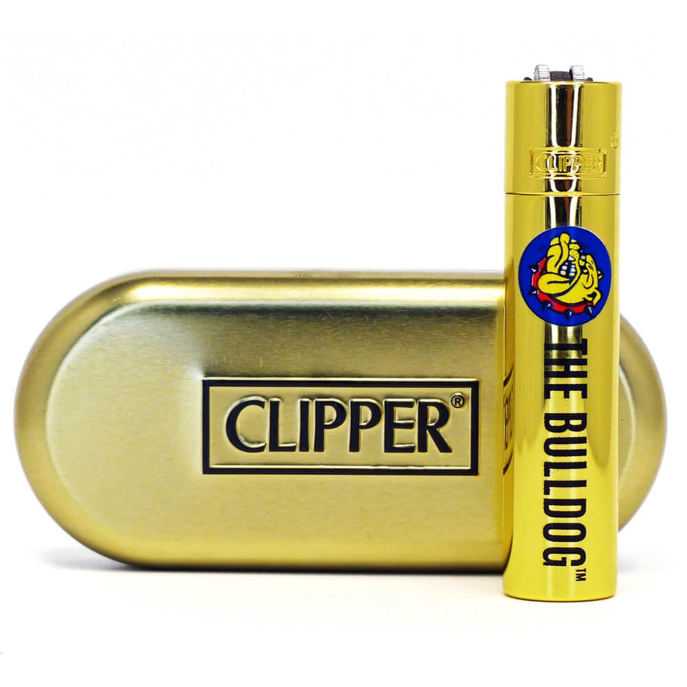Das Must-Have Lighter: Clipper Feuerzeug Metal The Bulldog Gold, 13,90